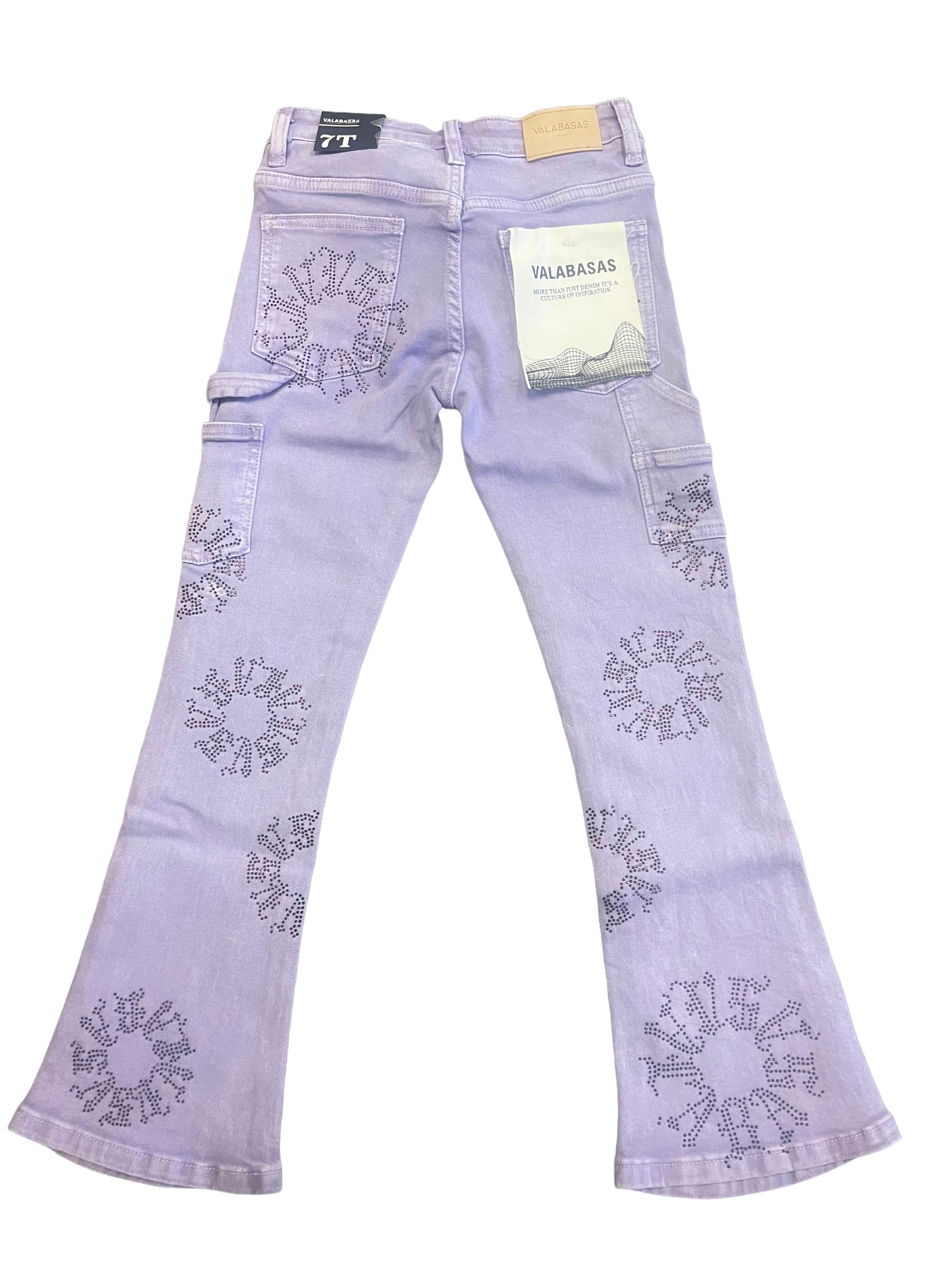 "RINGER" KIDS STACKED FLARE "PLUM PURPLE" – Valabasas Denim