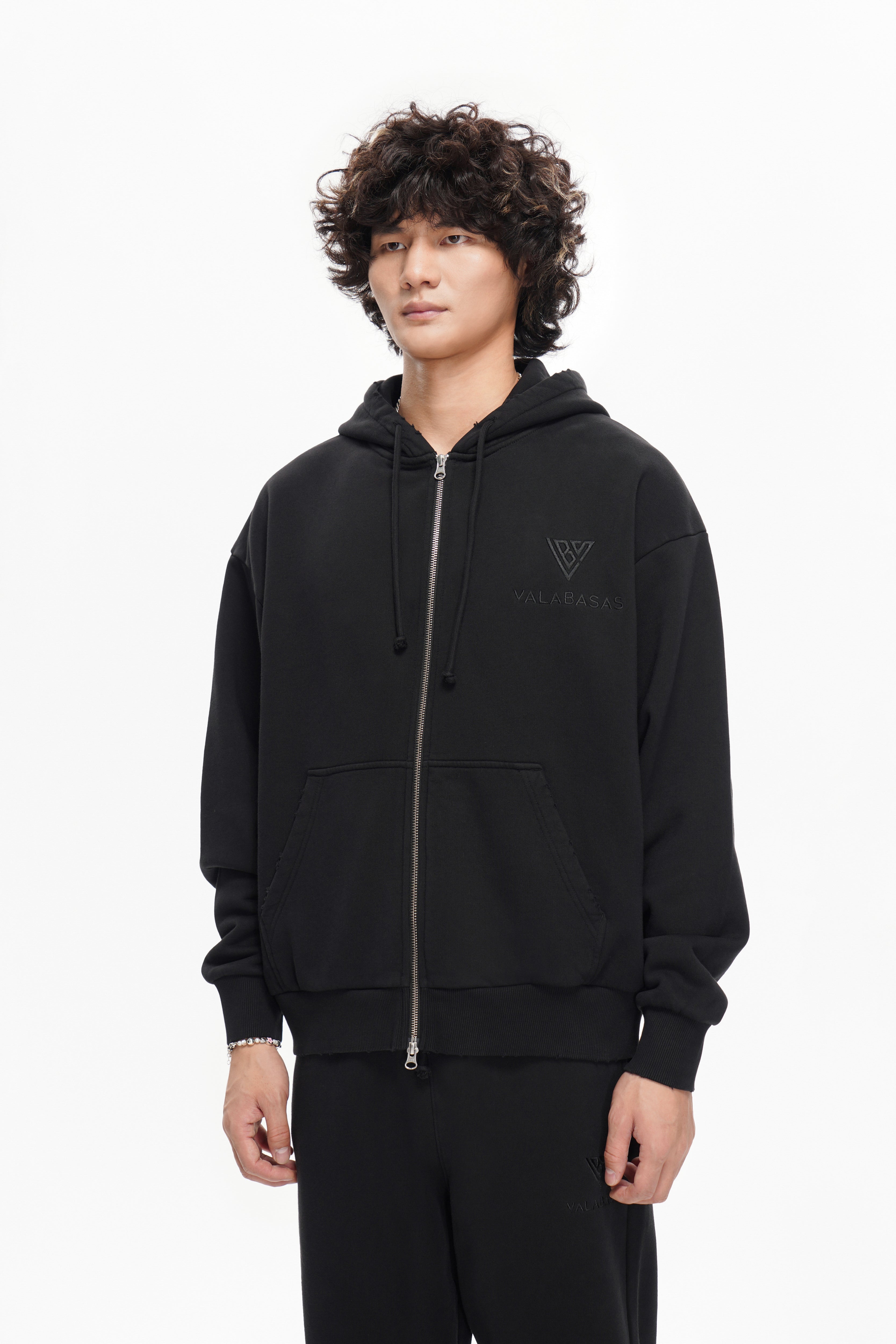 Mr.Fleece Zip Up Black – Valabasas