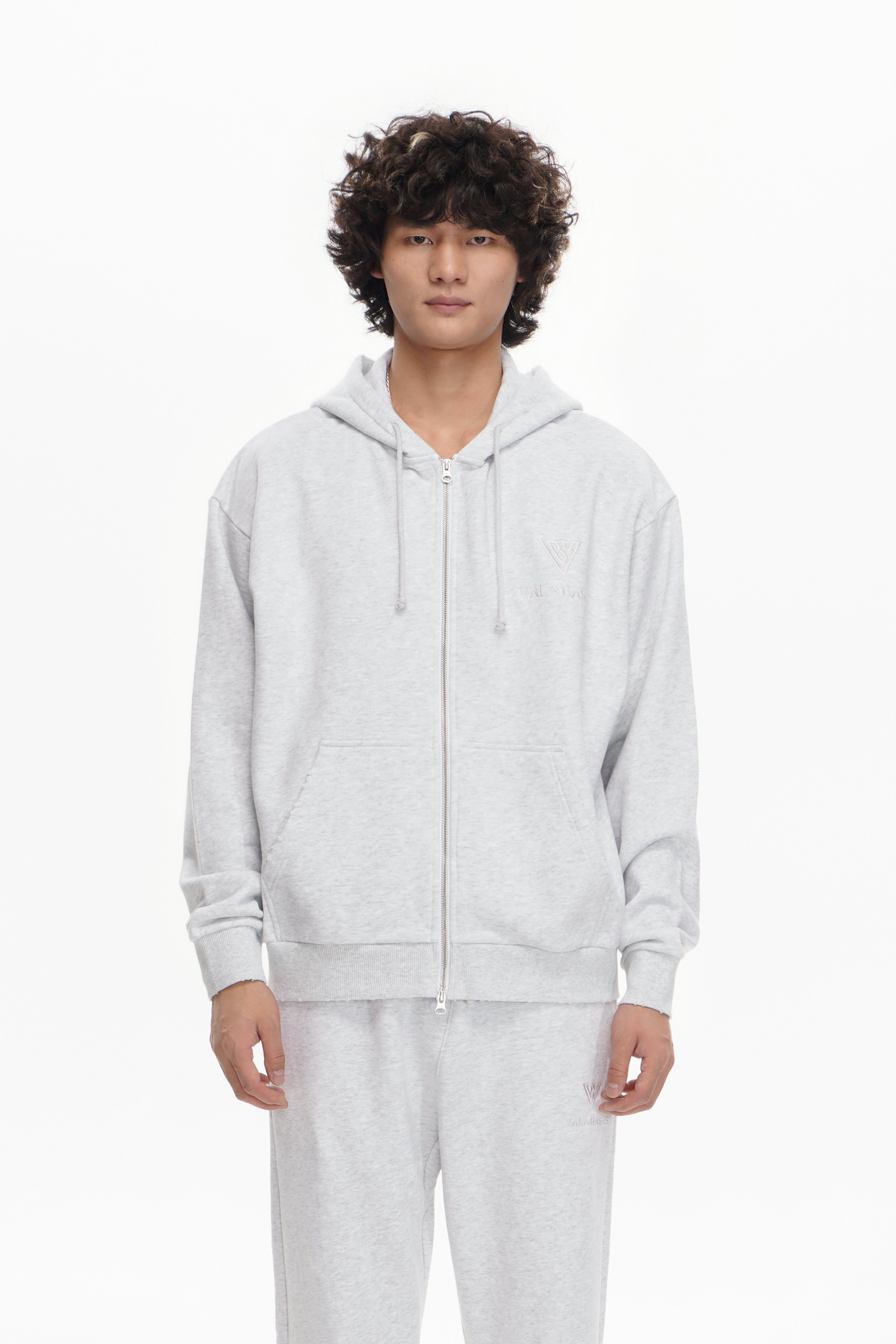 Mr.Fleece Zip Up Light Grey – Valabasas
