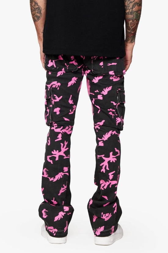 “COMMANDER " ROSE SHADOW STACKED FLARE JEAN – Valabasas