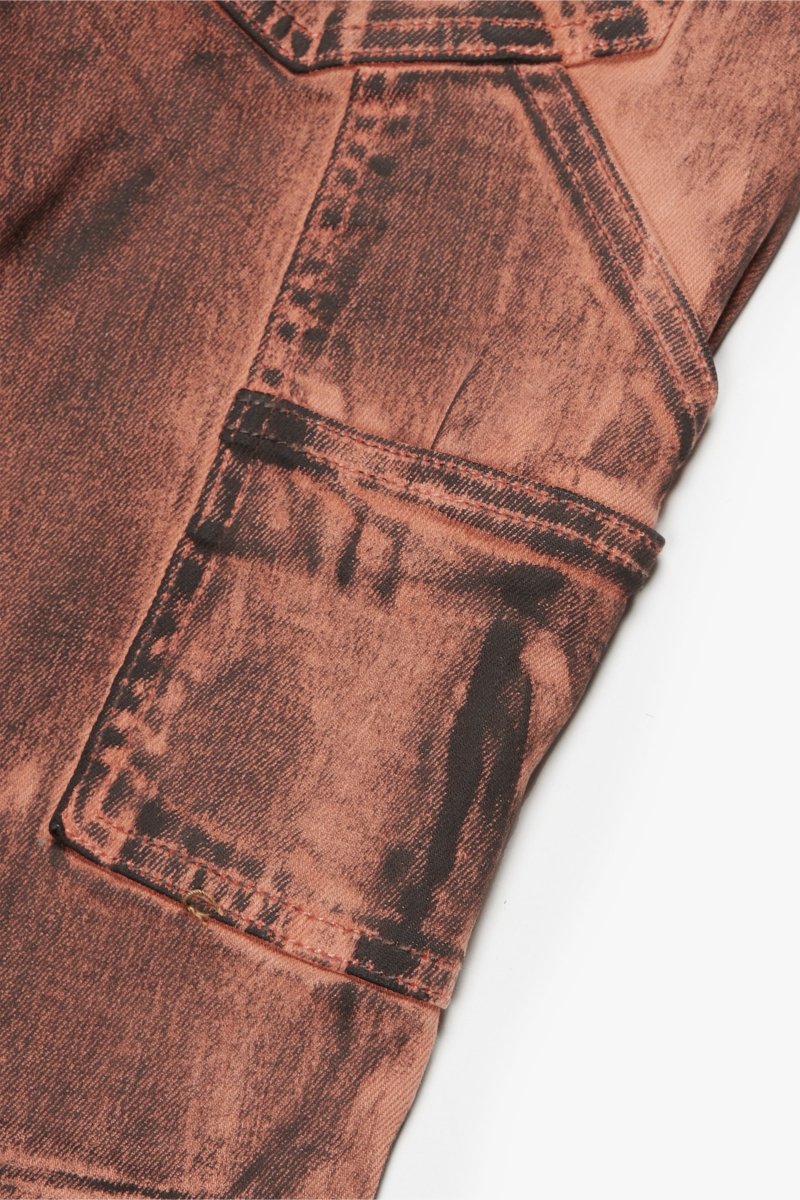"INKSTRIKE” STACKED FLARE JEAN TAN BLACK – Valabasas
