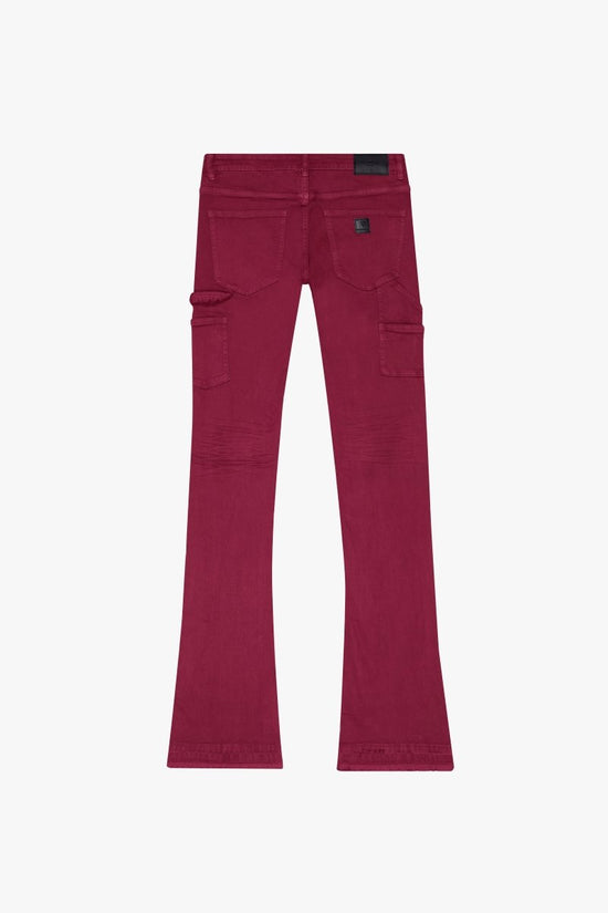 "MR. EXTENDO" STACKED FLARE JEANS PETAL PINK – Valabasas