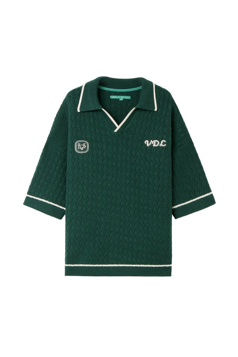 Solis Knit Polo – Green (Cashmere Blend) – Valabasas